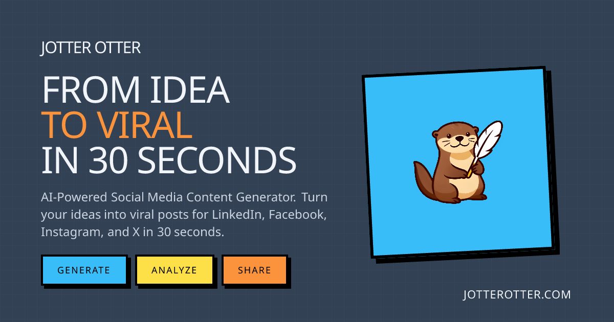 Jotter Otter - AI-Powered Social Media Content Generator | Create Posts ...
